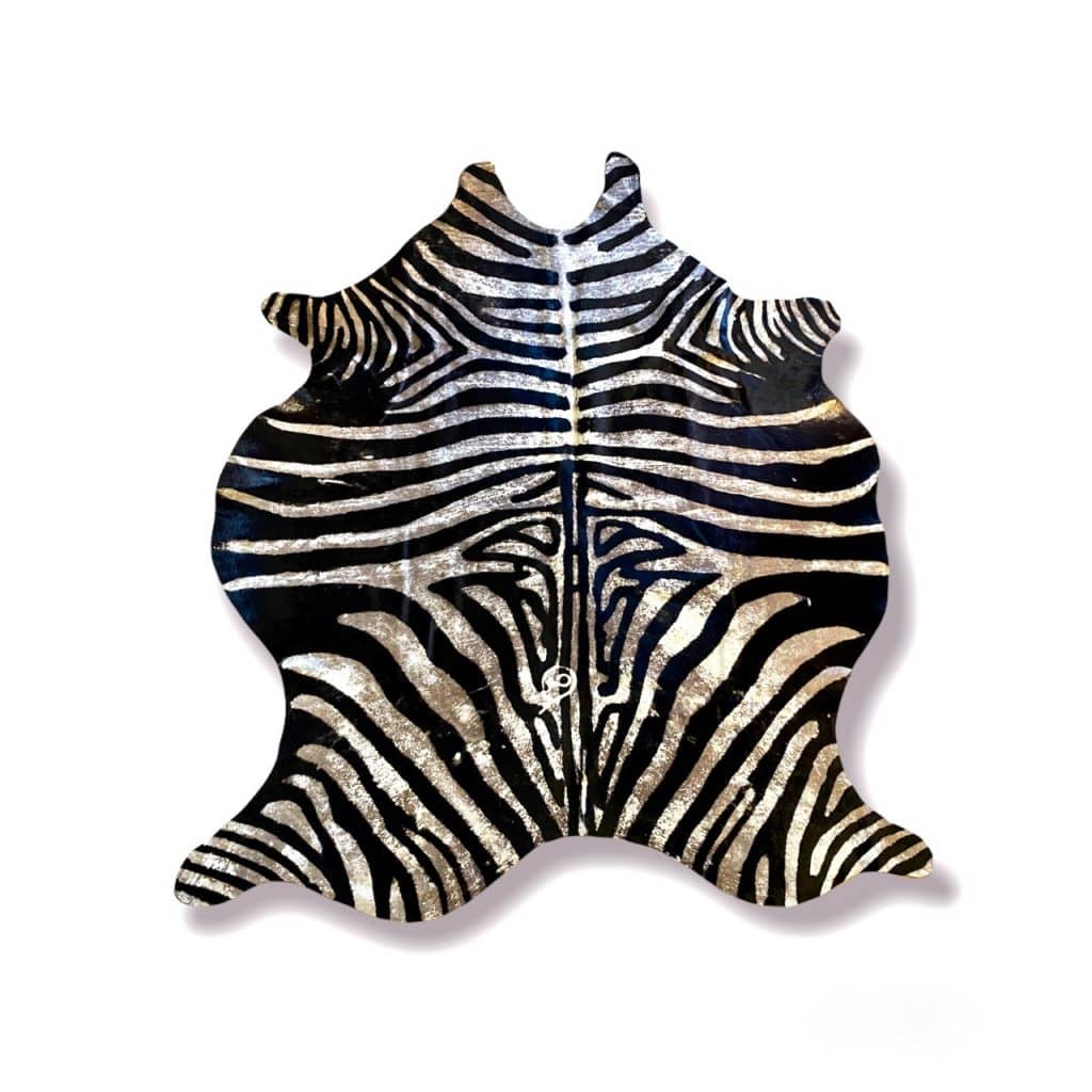 Cuero de Vaca Natural con Pelo Cebra Vintage | Color Negro – PITUCA ...